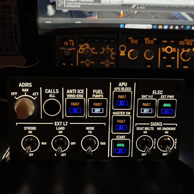 A320 Mini Overhead | Aviator Panels